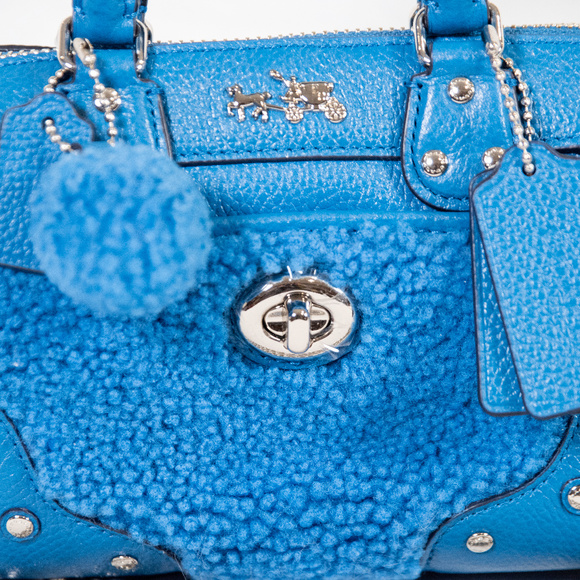 Coach | Bags | New Teal Blue Fluffy Coach Rhyder 8 Satchel | Poshmark